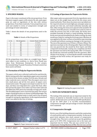 Highly compressed flyashbased papercrete brick | PDF