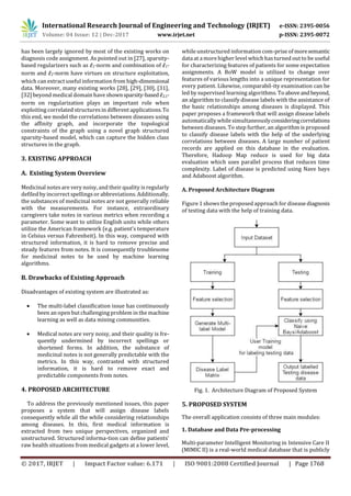 Disease detection for multilabel big dataset using MLAM, Naive Bayes, Adaboost Classification | PDF