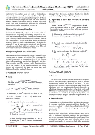 Disease detection for multilabel big dataset using MLAM, Naive Bayes, Adaboost Classification | PDF