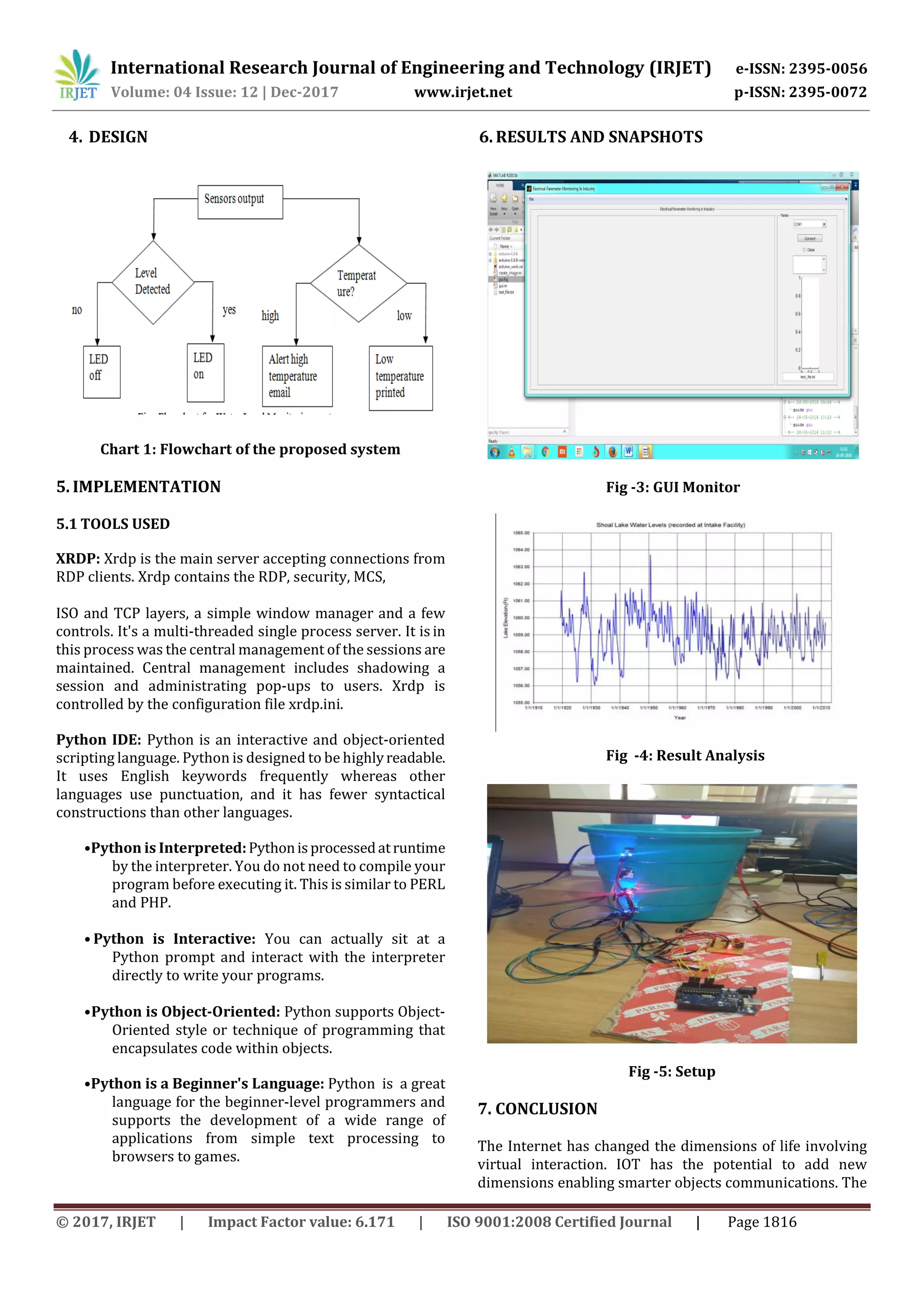 Water Level Monitoring System using IOT | PDF