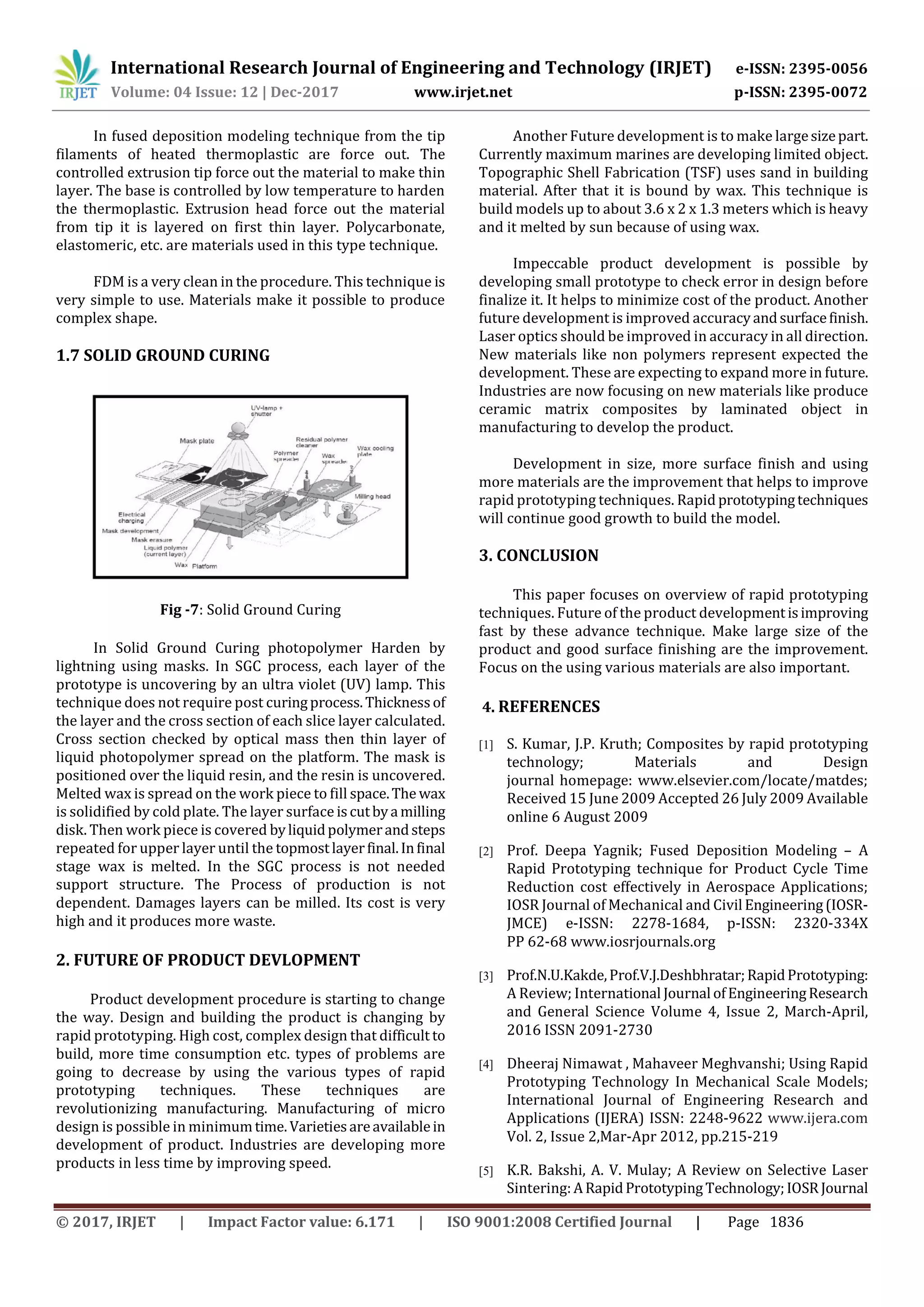 Product Development for Future using Rapid Prototyping Techniques | PDF