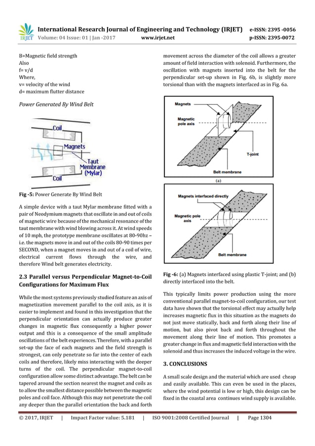 A Review Paper on Converting Wind Energy to Electrical Energy using Wind-Belt Technology | PDF ...