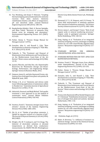 Ammonia Recovery from Dyes and Pigment Manufacturing Industrial Waste Water in Physio-Chemical ...