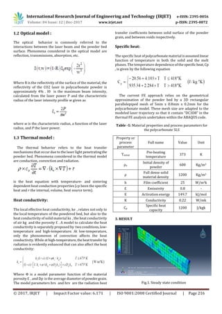 Mathematical Modeling and Numerical Simulation of Selective Laser Sintering by Considering Heat ...
