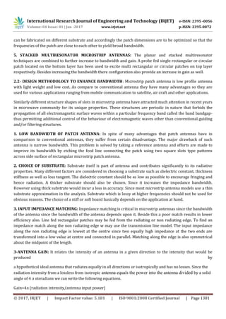Enhancement Of Bandwidth and Gain Of Microstrip Patch Antenna | PDF | Physics | Science