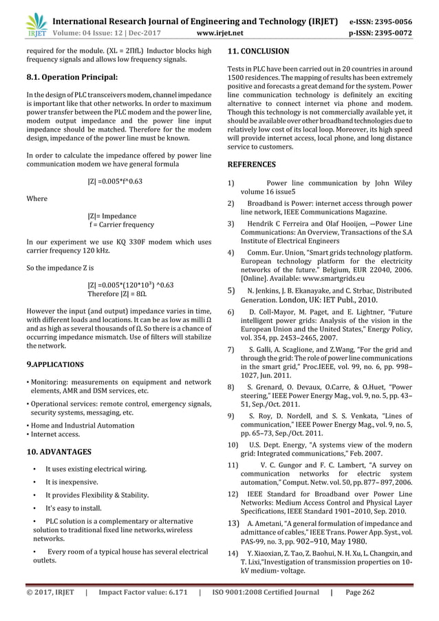 Application of NarrowBand Power Line Communication in Medium Voltage ...
