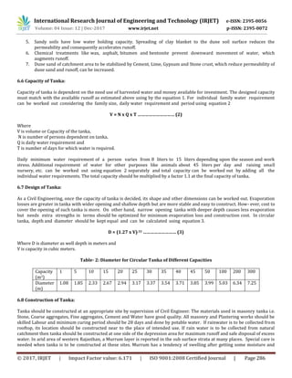 Rain Water Harvesting through Tanka in Western Rajasthan | PDF
