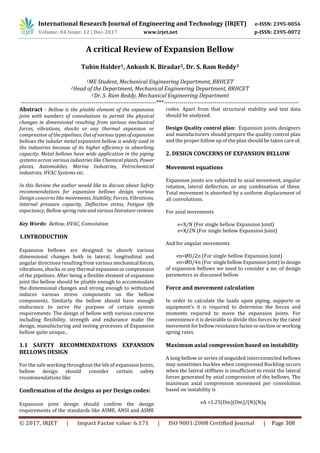 A critical Review of Expansion Bellow | PDF
