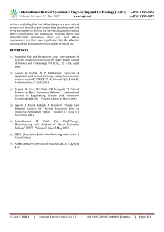 A critical Review of Expansion Bellow | PDF
