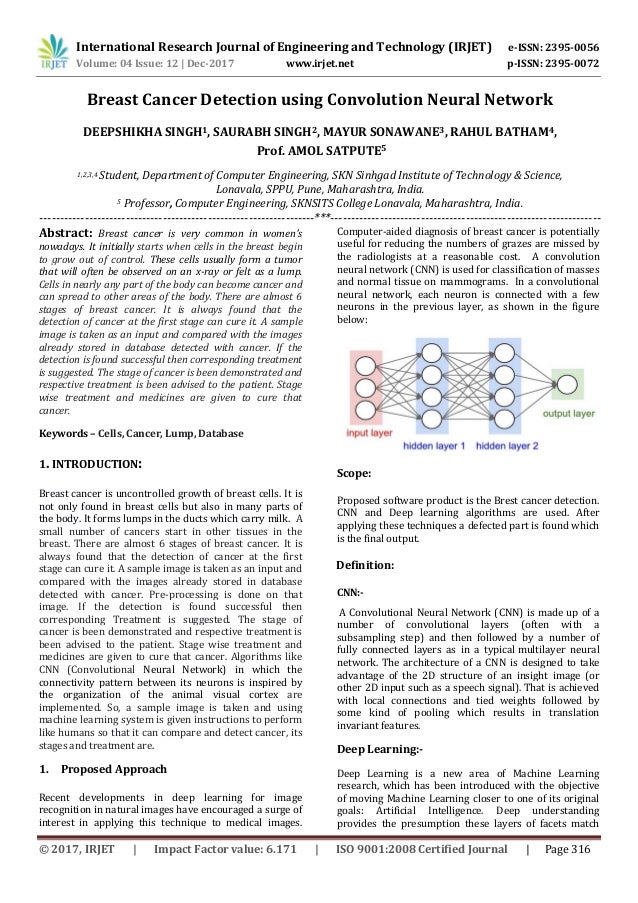 Breast Cancer Detection Using Convolution Neural Network