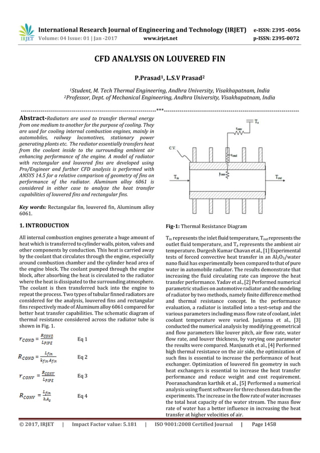 CFD Analysis On Louvered Fin | PDF