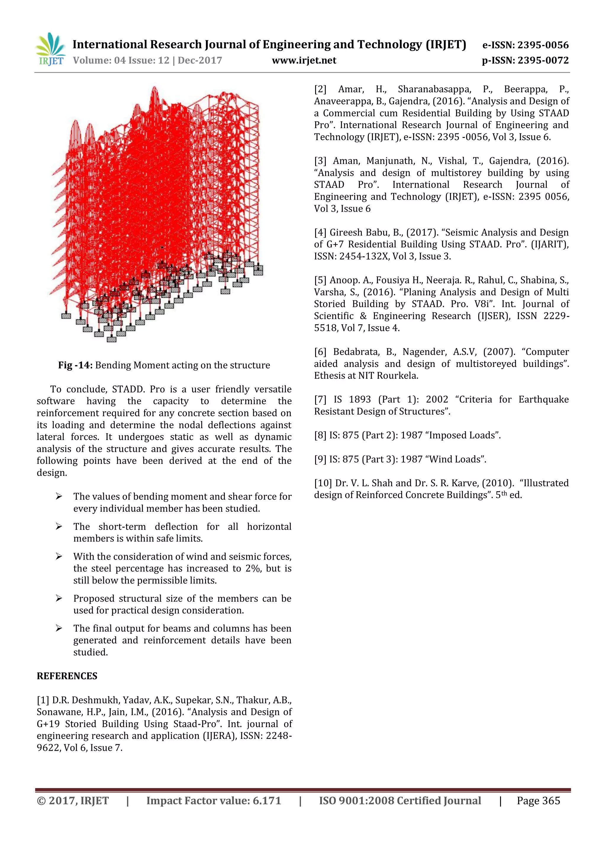 Analysis and Design of an Earthquake Resistant Structure using STADD ...