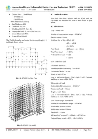 Analysis and Design of an Earthquake Resistant Structure using STADD ...