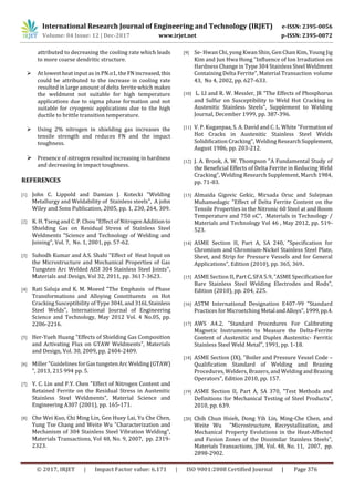 Effect of Heat Input and Shielding Gas on Microstructure and Mechanical Properties of Austenitic ...