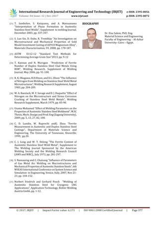 Effect of Heat Input and Shielding Gas on Microstructure and Mechanical Properties of Austenitic ...