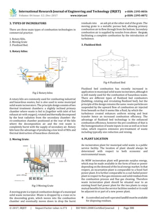Incineration Process for Solid Waste Management and Effective ...