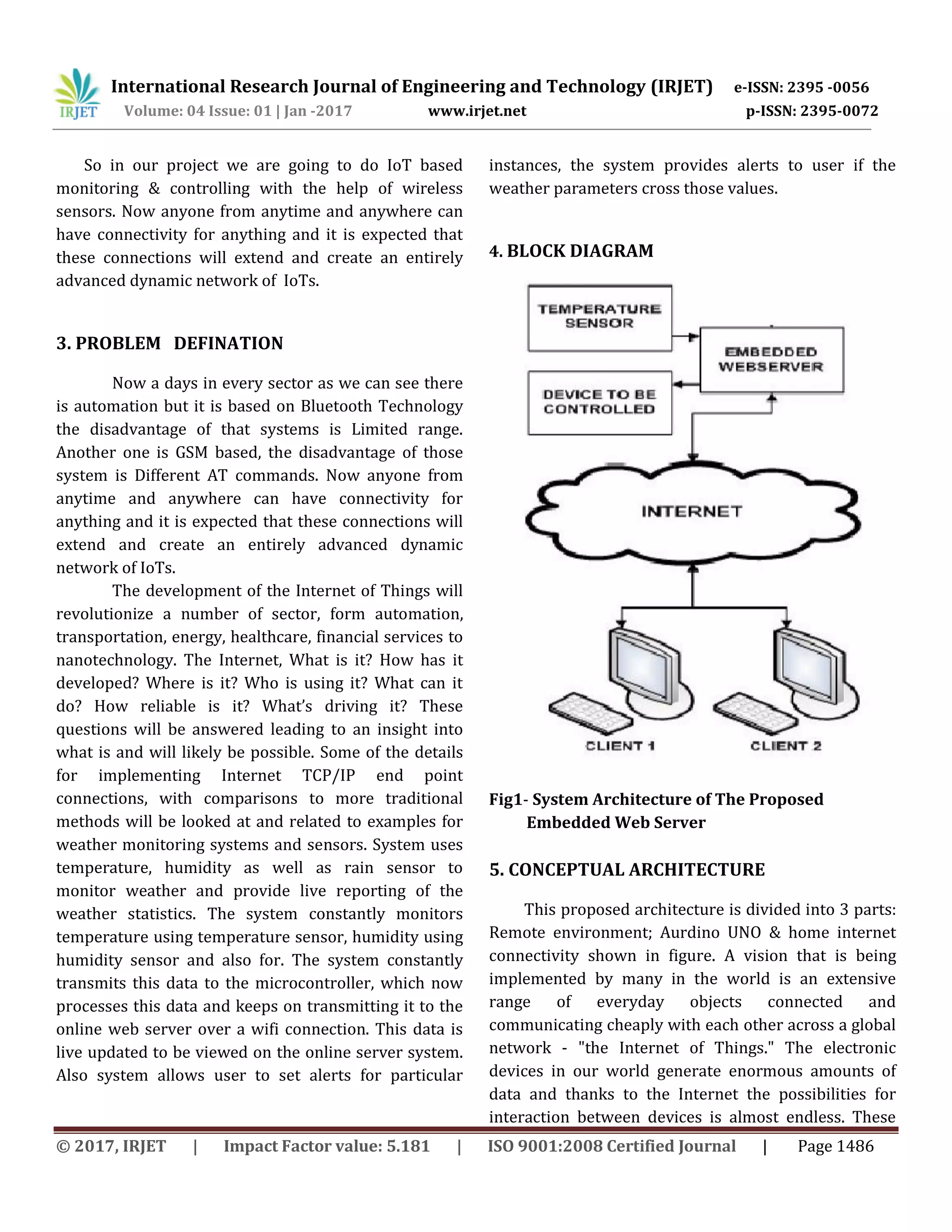 Green House Automation using IoT | PDF