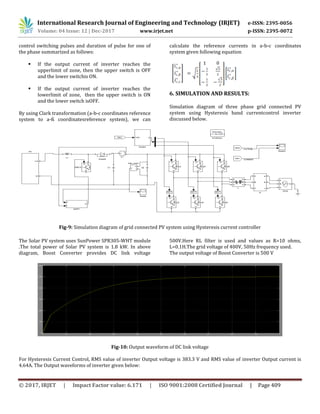 A New Simulation Approach of 3-Φ Transformer-less Grid Connected PV ...