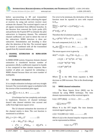 Sparse channel estimation by pilot allocation in MIMO-OFDM systems | PDF