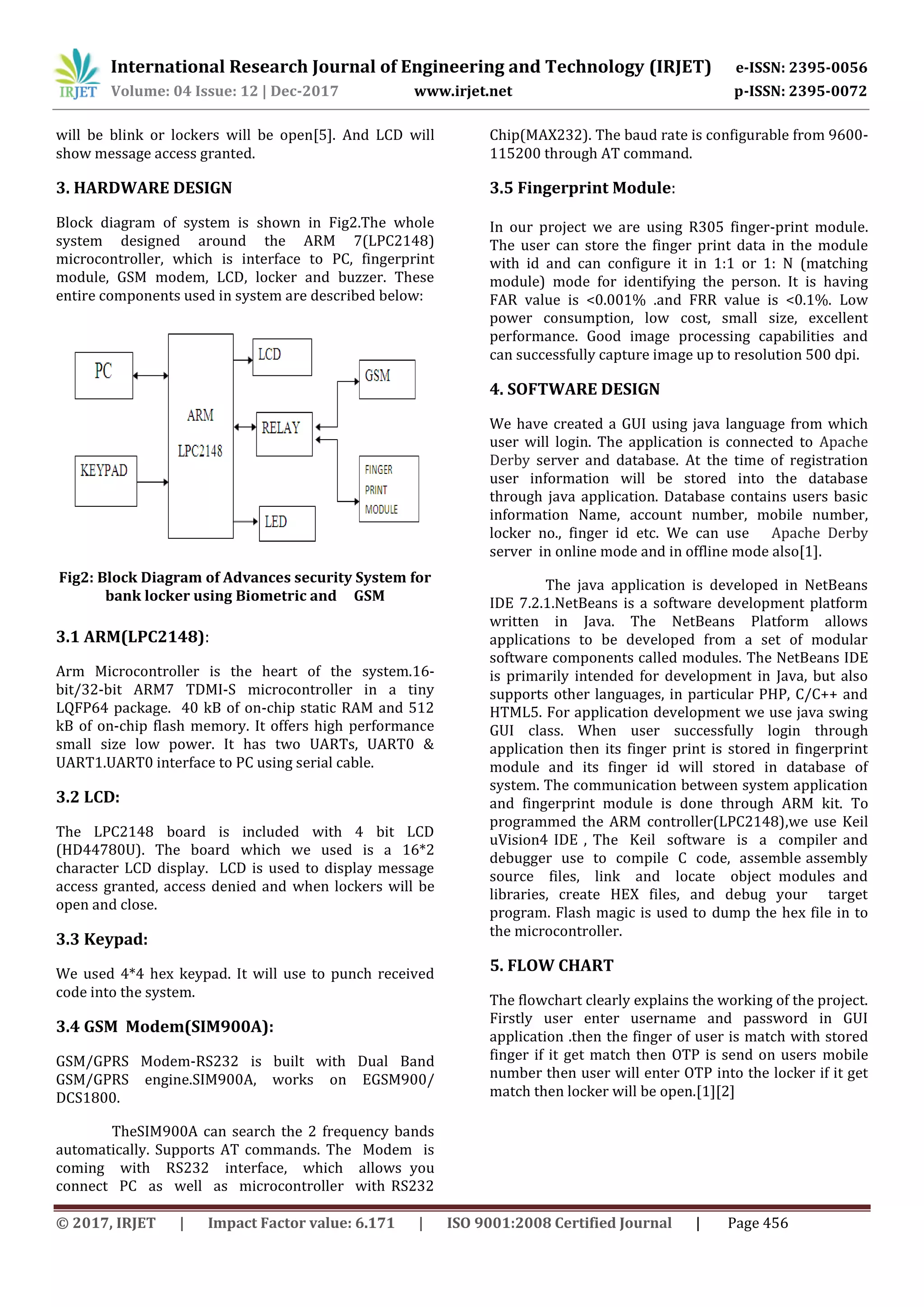 Advanced Security System For Bank Lockers Using Biometric And Gsm Pdf