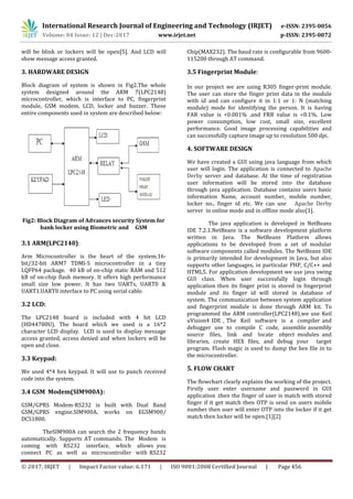 Advanced Security System for Bank Lockers using Biometric and GSM | PDF