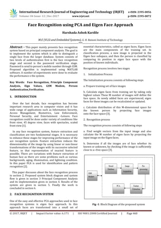 Face Recognition using PCA and Eigen Face Approach | PDF | Free Download