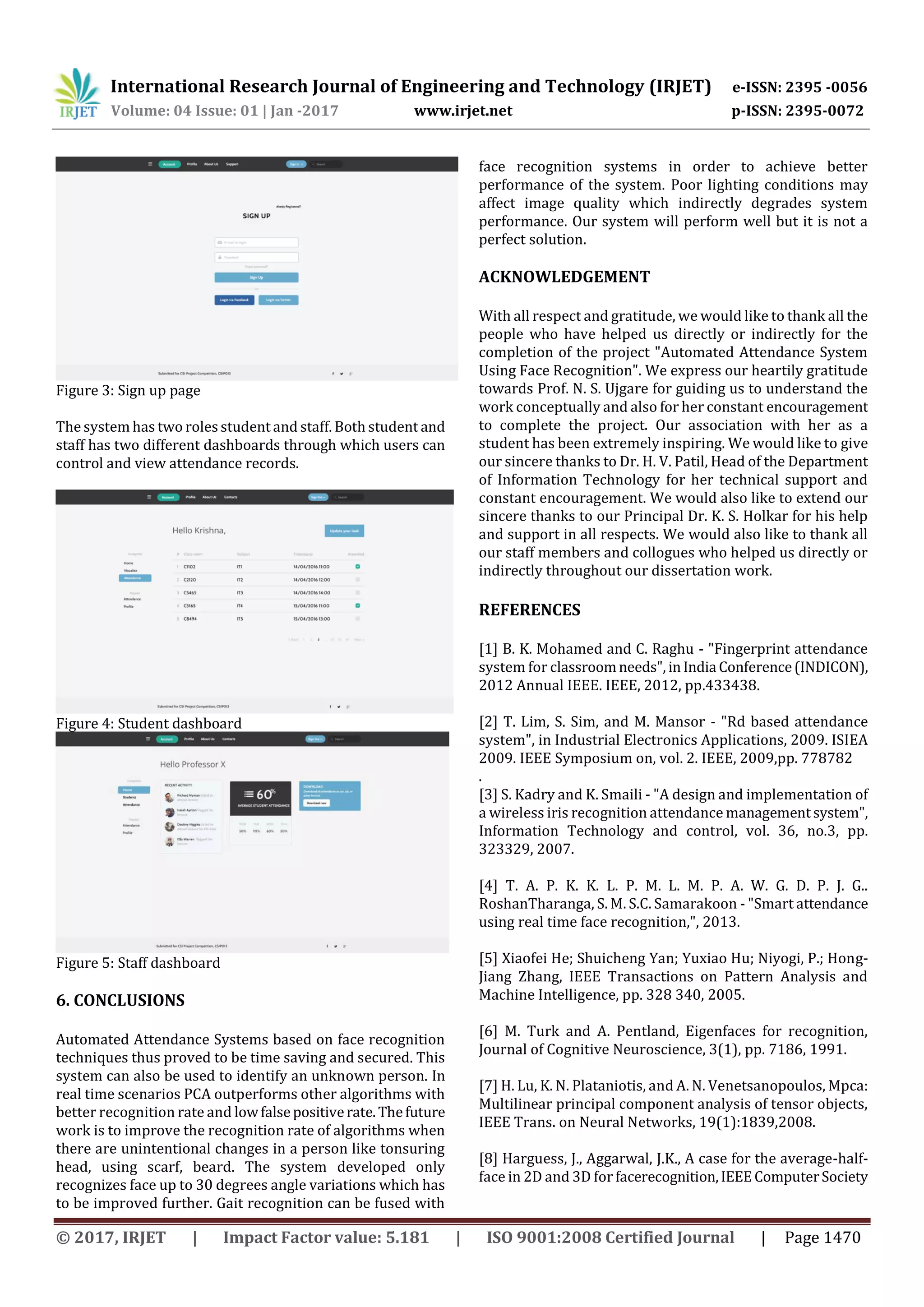 Automated attendance system using Face recognition | PDF