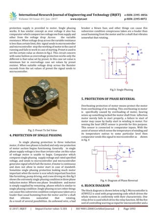 Protection and monitoring of three phase induction motor from over ...