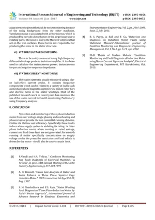 Protection and monitoring of three phase induction motor from over ...