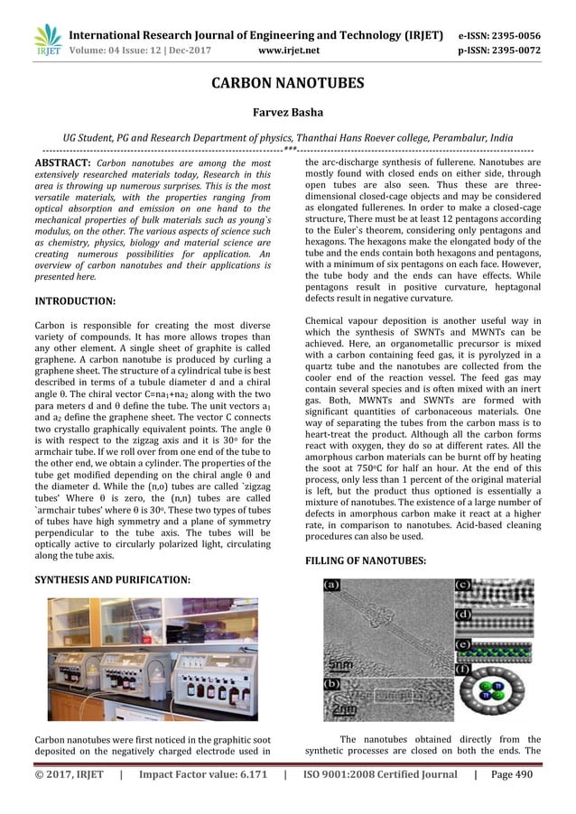 Carbon Nanotubes | PDF