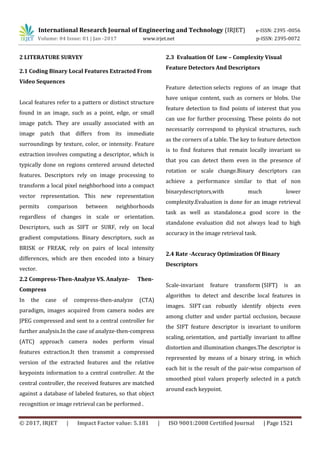 A survey on coding binary visual features extracted from video sequences | PDF | Video Software ...