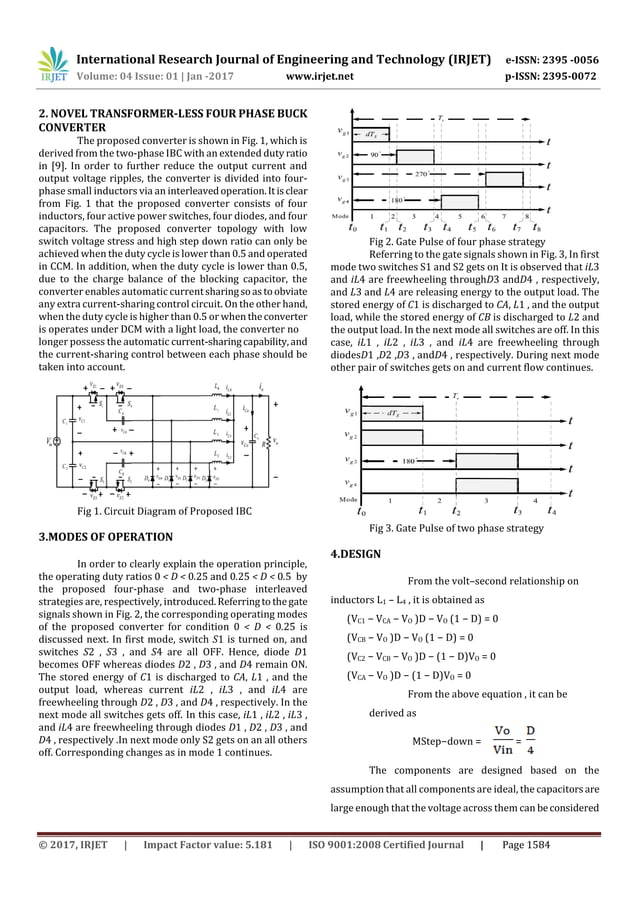 A novel transformer-less four phase buck converter with low voltage ...