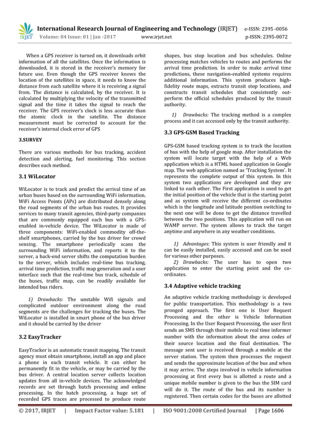 A Survey On Real Time Bus Monitoring System Pdf