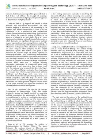 Compressing the dependent elements of multiset | PDF