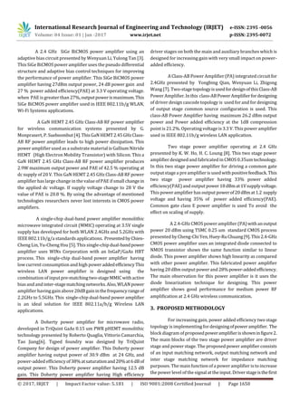 Review on Power Amplifier for WSN Applications | PDF