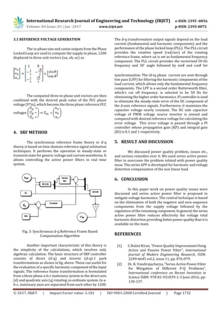 Power quality improvement by series active power filter- a review | PDF | Indoor Environmental ...