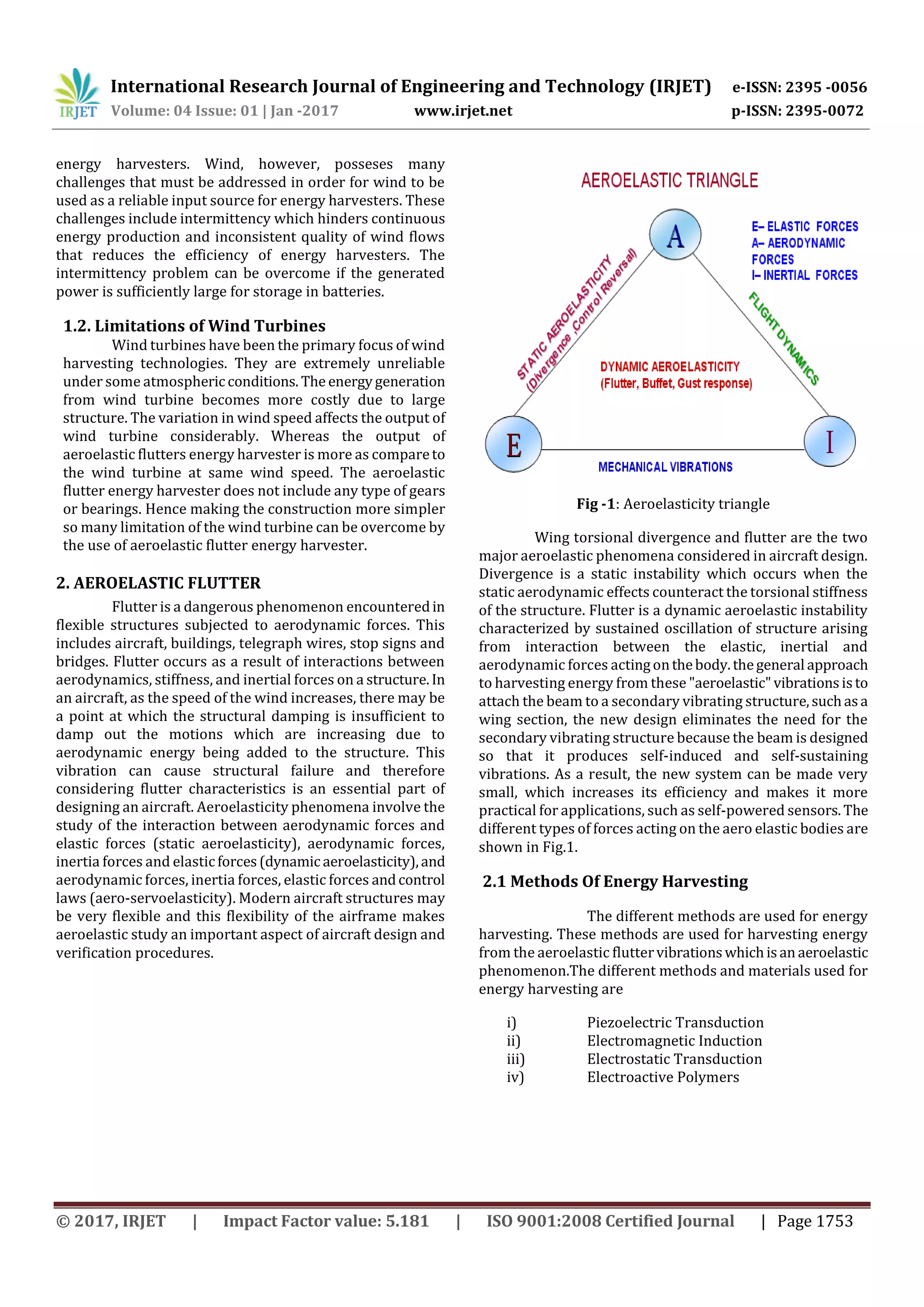 Aeroelastic Flutter Energy Harvesting | PDF