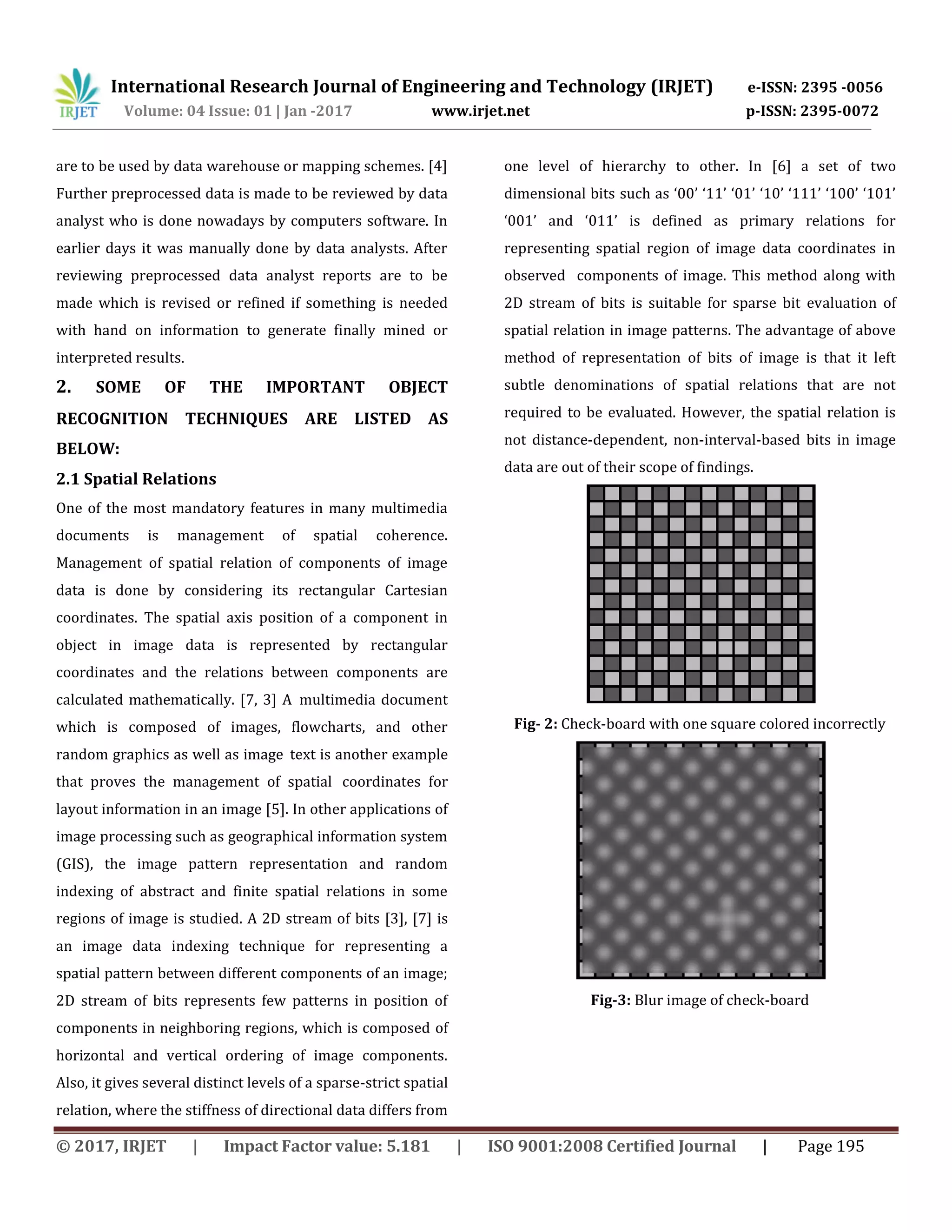 IRJET-Survey of Image Object Recognition Techniques | PDF | Databases | Computer Software and ...