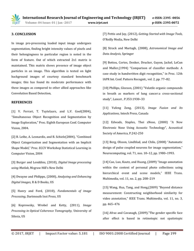 IRJET-Survey of Image Object Recognition Techniques | PDF | Databases | Computer Software and ...