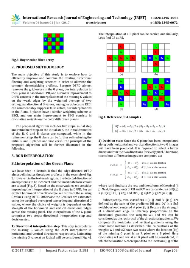 Effective Demosaicking for Bayer Color Filter Arrays with Directional Filtering and Weighting ...
