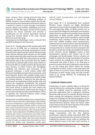 IRJET-A Virtual Grid-Based Dynamic Routes Adjustment (VGDRA) Scheme for ...