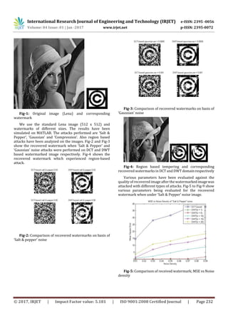 Comparative Analysis of DCT and DWT based novel methods for ...
