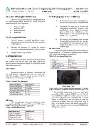 IRJET-Study on Strength Properties of Sifcon | PDF | Geology | Science