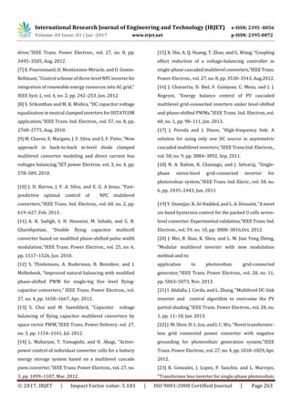 IRJET-Solar Power Generation with Capacitor Based Seven Level Inverter ...