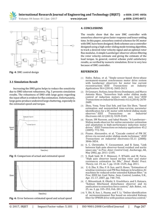 IRJET- Sensrless Luenberger Observer Based Sliding Mode Control of DC Motor | PDF