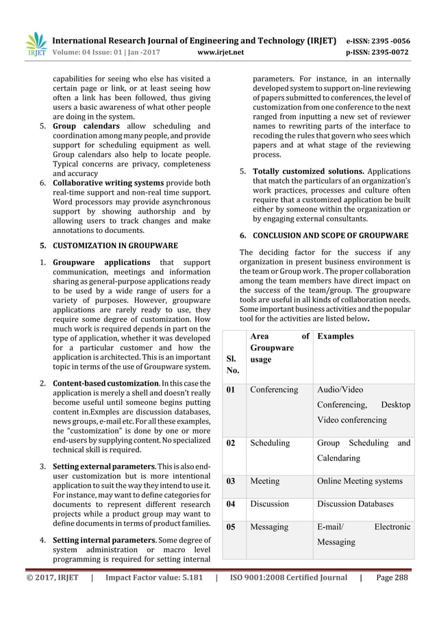 A Review on Progression of Groupware Systems | PDF