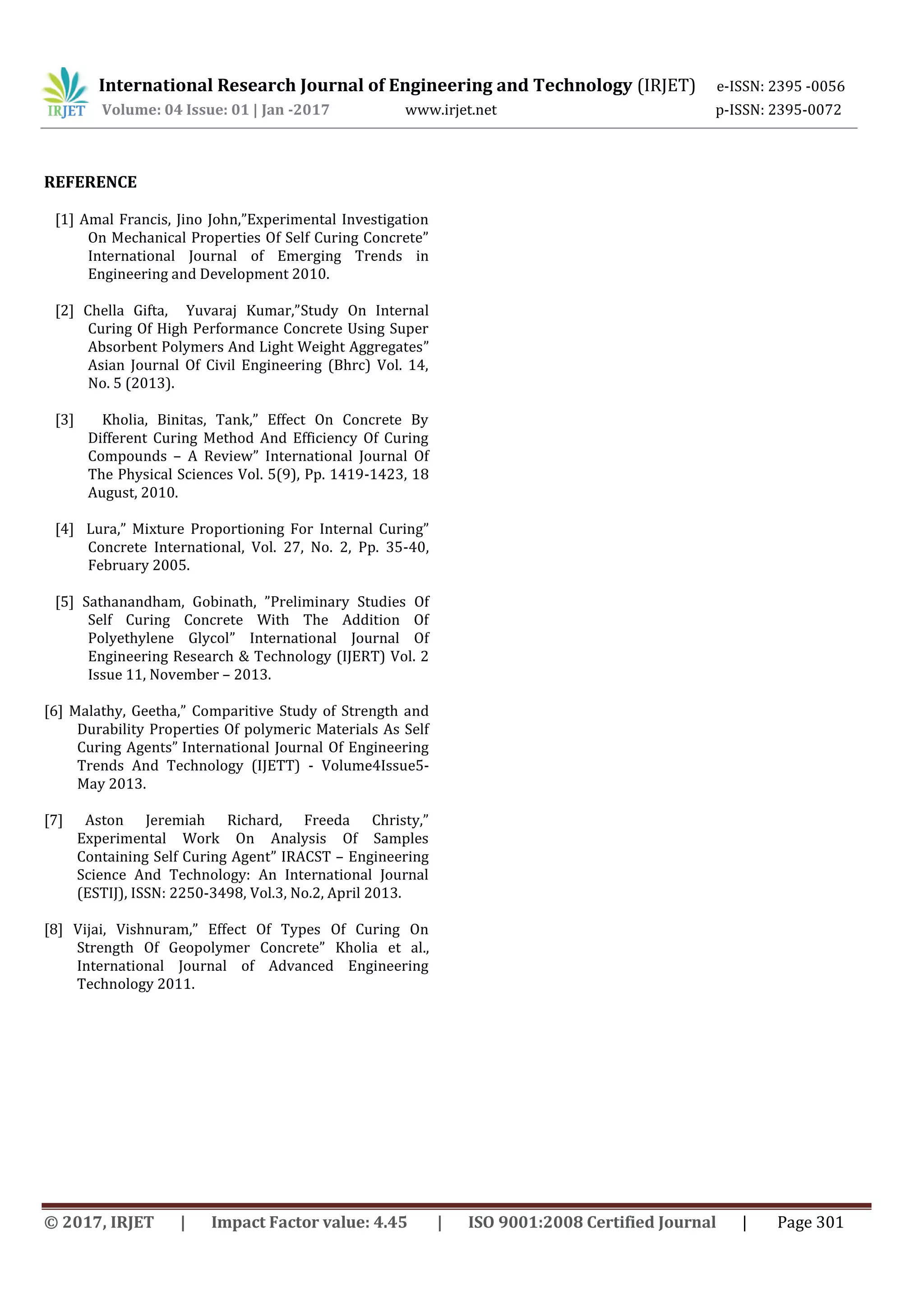 Experimental Investigation Of Self Curing Concrete | PDF | Civil ...