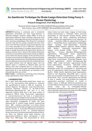 An Ameliorate Technique for Brain Lumps Detection Using Fuzzy C-Means ...