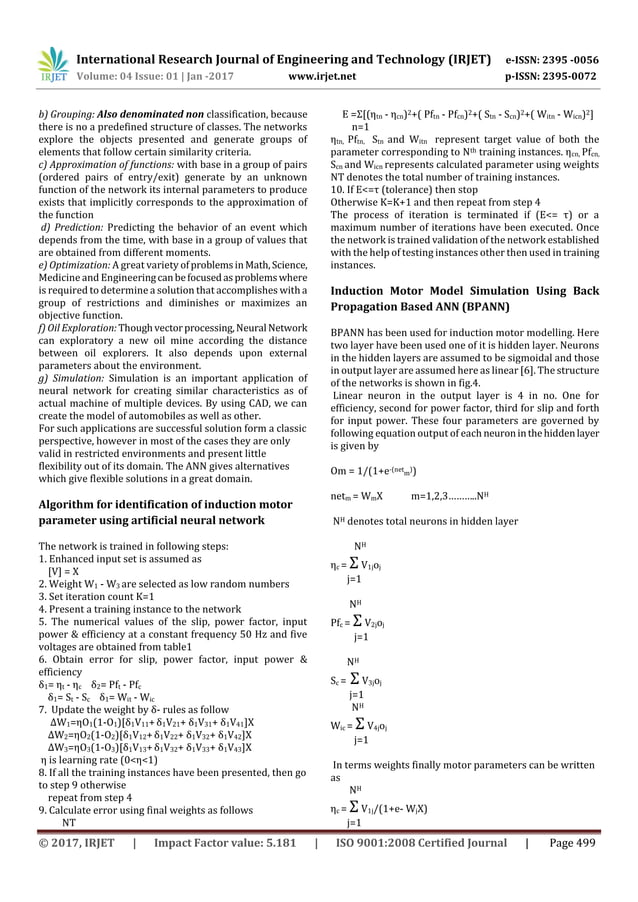 Performance Of Induction Motor At Variable Voltage Using Artificial