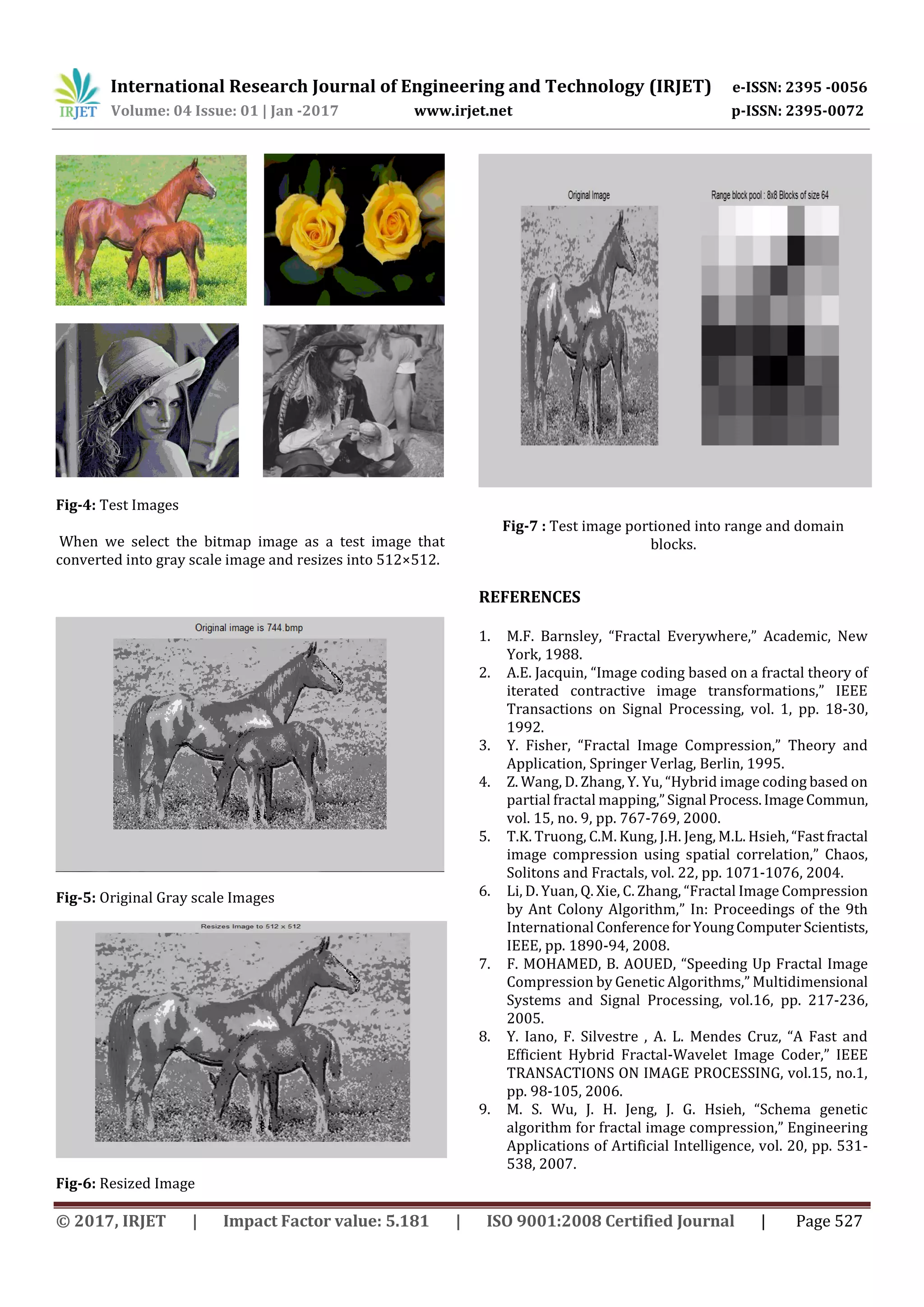 Fractal Image Compression By Range Block Classification Pdf Graphics Software Computer